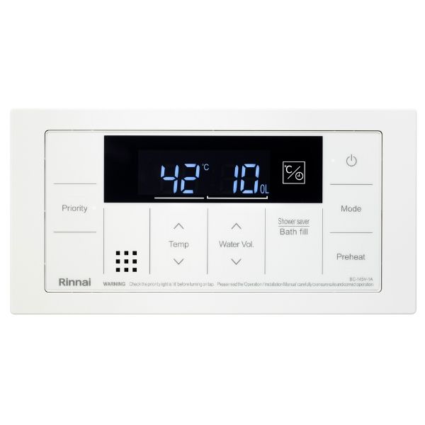 Rinnai Infinity BC145 Bathroom Deluxe Hot Water Temperature Controller ...